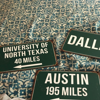 PERSONALIZED MILES SIGN, Distance Sign, Miles Signs, Green Miles Sign ...
