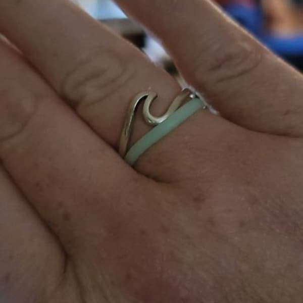 Sterling Silver Beach Jewelry Wave Ring, Wave Ring Womens, Surfers ...