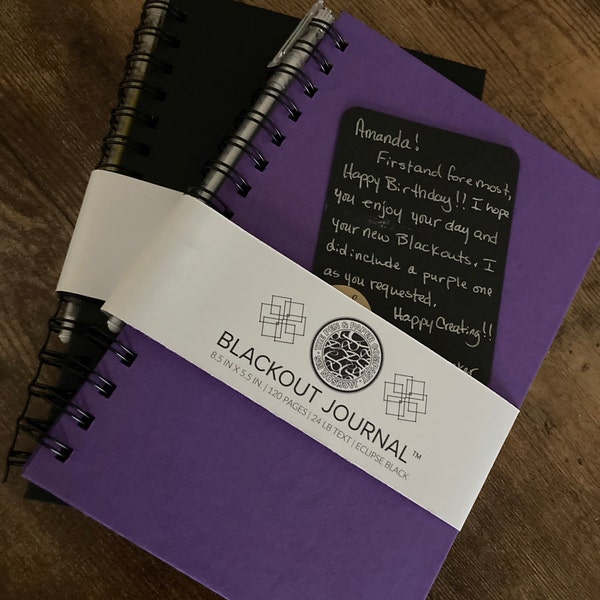 Blackout Journal - Black Paper Journal - Etsy