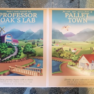 Retro Travel Poster Runescape Set of 4 MANY SIZES Modern Vintage OSRS ...