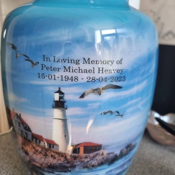 Lighthouse Cremation Urn, Adult Lighthouse Urn, Funeral and Memorial ...