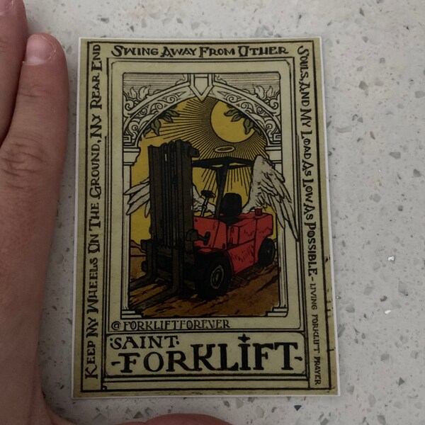 Saint Forklift Enamel Pin - Etsy UK