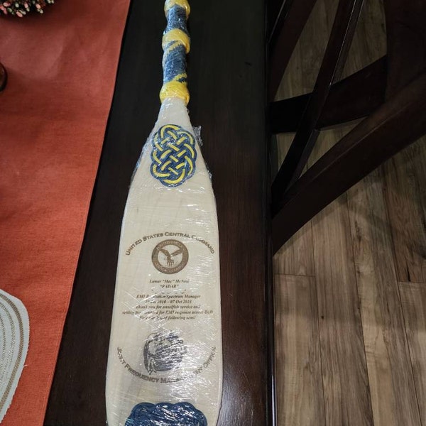 CUSTOM 36or 3FT Poplar Wood Paddle Wrapped With 2 or More Colors. A ...