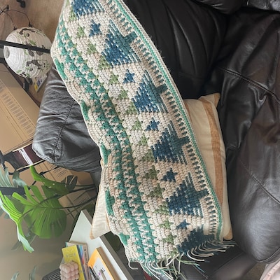 Berber Afghan Overlay Mosaic Crochet PATTERN ONLY Digital - Etsy