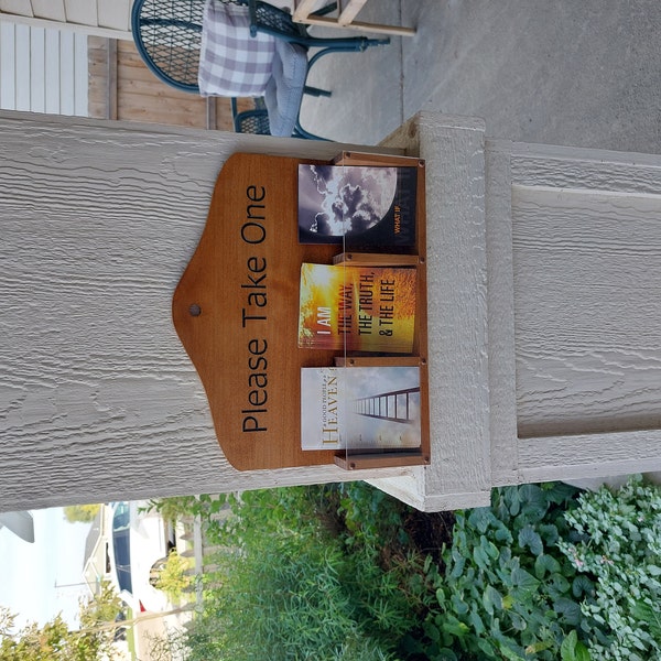 Tract Rack Display Shelf Christian Pamphlet Holder Event Invitation ...