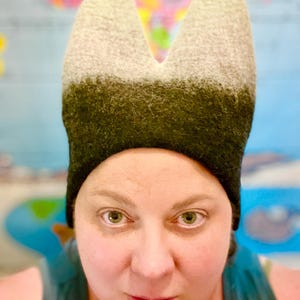 Hat With Human Face, Wearable Art, One of a Kind Design, Felt Baseball ...