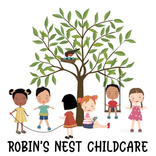 Childcare Logo, Children Watercolor Hand Drawn Design, Kids Logo ... Childcare Logo, Children Watercolor Hand Drawn Design, Kids Logo ...