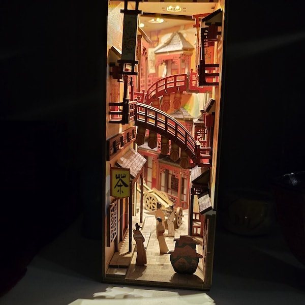 Japanese River Book Nook DIY Kit for Housewarming Gift 3D Model ...