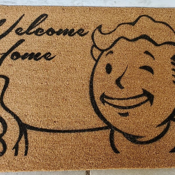Fallout Boy Vault-tec Nuka Cola Wasteland Doormat Welcome Mat Eco ...