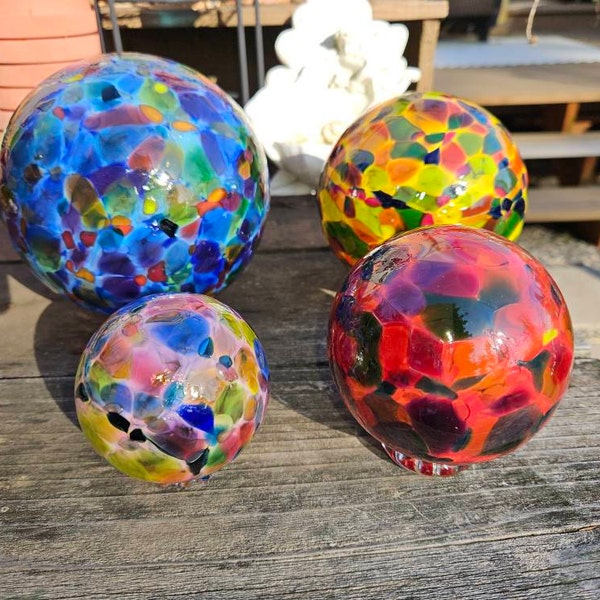 Votive Candle Holder. Hand Blown Art Glass in Gold Magic Mix. "jewels ...