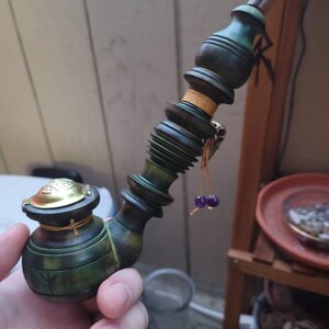 Rowan Ogham Wooden Pipe for Smoking / Tobacco Sherlock Pipe / | Etsy