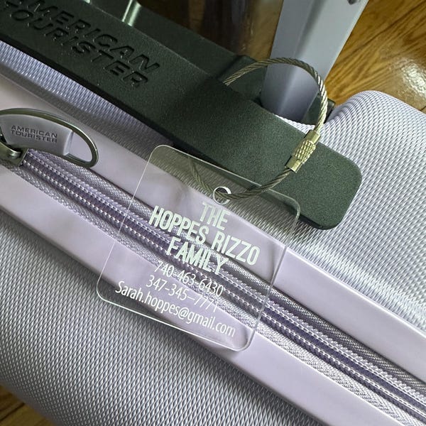 Premium Backpack Name Tags Personalized, Customized Luggage Name Tags ...