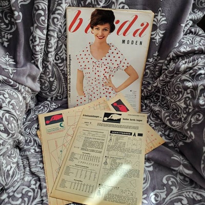 Burda Moden 11/ 1991 Instructions, Cutting Sheet, Fashion Magazine, Fashion Magazine, Sewing ...