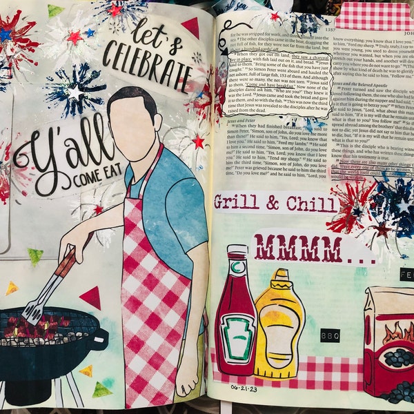 Grillin With Jesus, BBQ, Beautifulgoodnews, Bible Journaling, Traceable ...