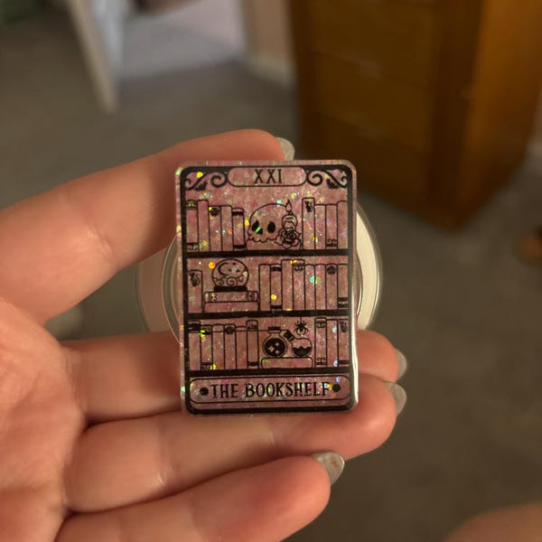 The Reader, the Bookshelf, the Book Tarot Card Popsocket, Witchy Book ...