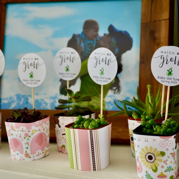 20 Custom Watch Me Grow Tags,printed Watch Me Grow Tags,watch Me Grow ...