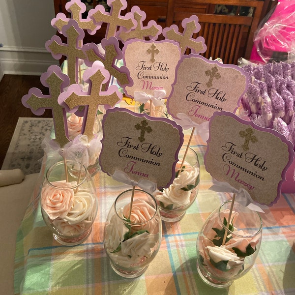 First Communion Girl Boy Centerpiece-first Communion Centerpiece-first ...