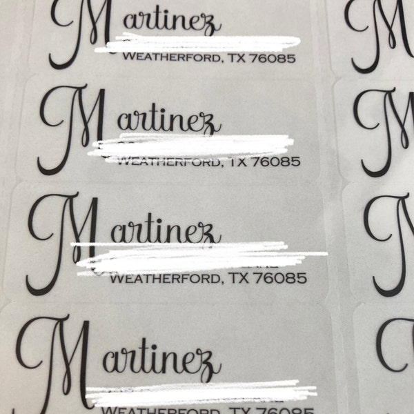 Return Address Labels With Monogram, Monogram Address Stickers, Return ...
