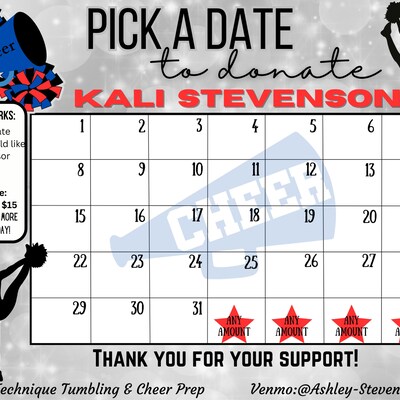 Softball Pick a Date to Donate, INSTANT DOWNLOAD, Fundraiser, Pay the ...