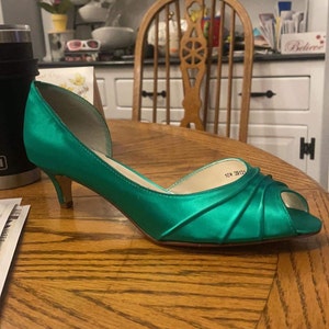 Emerald Green Bridal Shoes Emerald Green Wedding Shoes With | Etsy