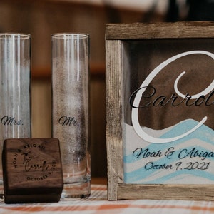 Rustic Barnwood Unity Sand Shadow Box Set Wedding Unity | Etsy