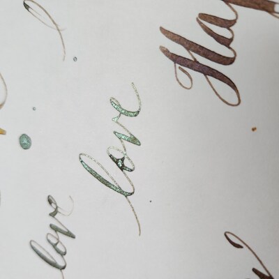 Walnut Shimmer Red Calligraphy Ink Calligraphy Kit Handmade Calligraphy ...