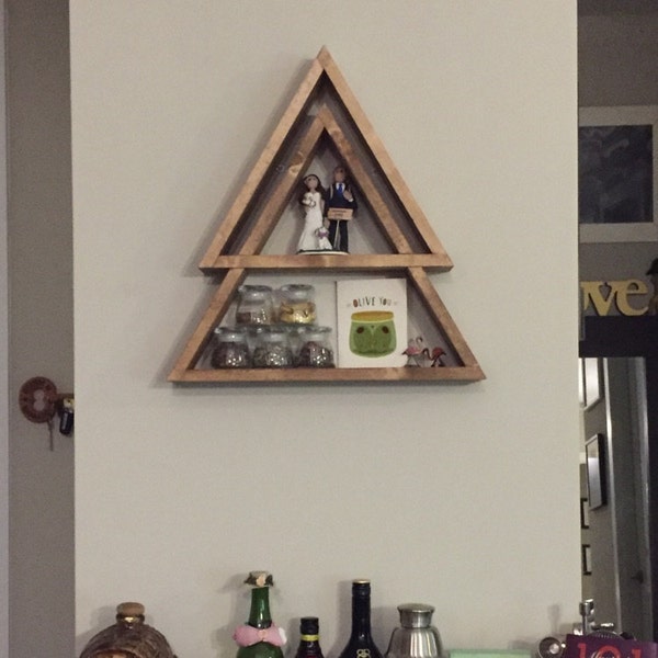 The Original Stacked Triangle Shelf. Geometric Shelf. Modern Shelf ...