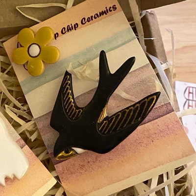 Sock Handmade Ceramic Brooch - Etsy