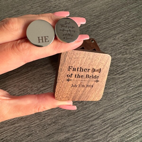 Father of the Bride Gif, Personalized Wedding Cufflinks, Father of ...