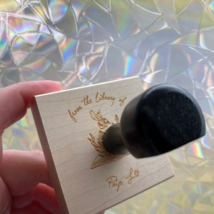 BEE Open Book Library Stamp Personalized Book Embosser Ex Libris, This ...