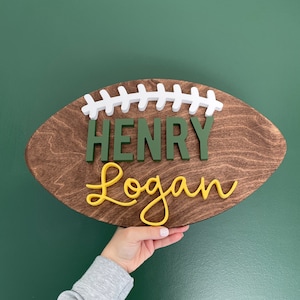 Football Name Sign 18-36 Diameter Round Sign Child - Etsy