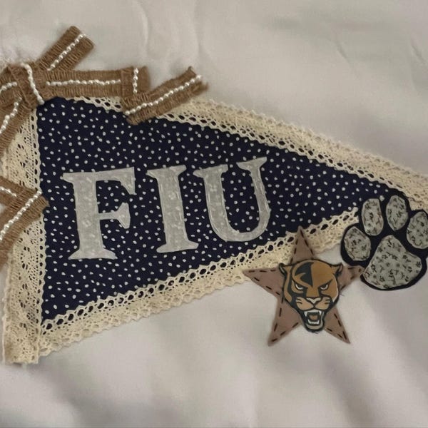 College Pennant Patchwork T-shirt/tank Top *customizable - Great for ...