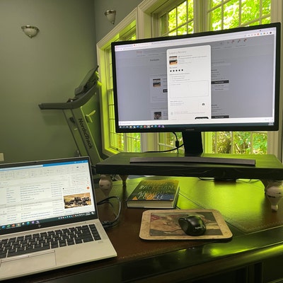 Farmhouse Computer Monitor Rustic Wood Stand - Etsy