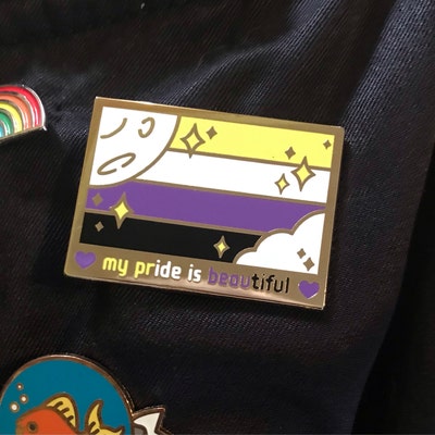 Non Binary Enby LGBTQIA Enamel Pin - Etsy