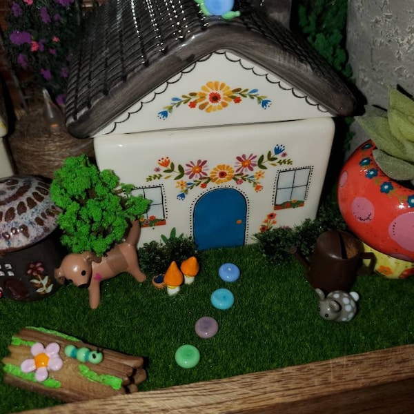 Mini Blue Bird, Fairy Garden Decoration, Terrarium Decor, Plant Poker ...
