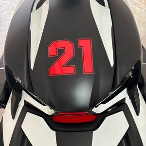 3 Down Biker Wave Decals for Prescott Wheel Hub Caps and Hood Accent ...