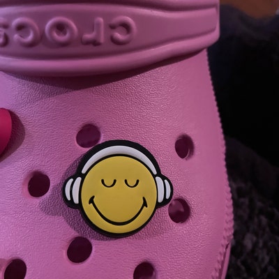 New Popular Yellow Smiley Face Shoe Charms for Your Crocs, Croc ...
