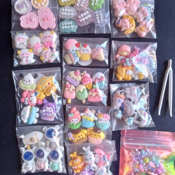 Decoden Cabochon Mystery Box, Cute Kawaii Charms, Cartoon Cabochon ...