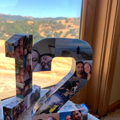 2 Year Anniversary 2nd Birthday Photo Number Collage Number 2 Two ...