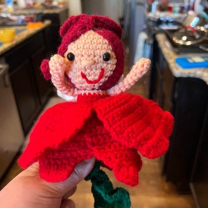 Reversible Rose Fairy Amigurumi Pattern Flower Crochet - Etsy Australia