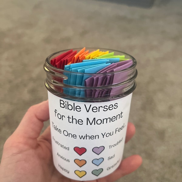 DIY Jar of Bible Verses for Emotions - Instant Download - Printable ...