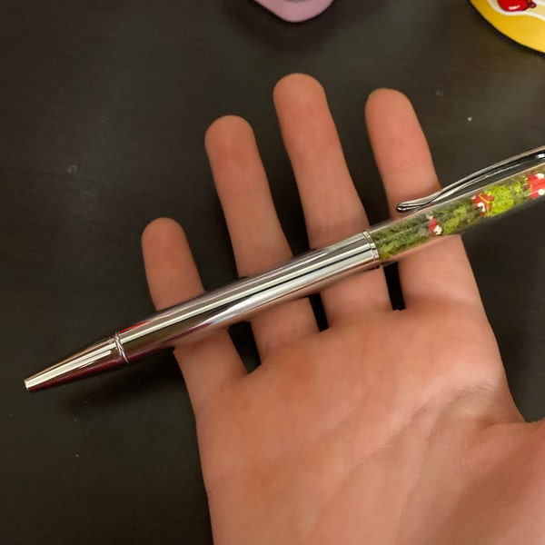 Mushroom Twist Pen: Cottagecore Office Decor, Refillable - Etsy