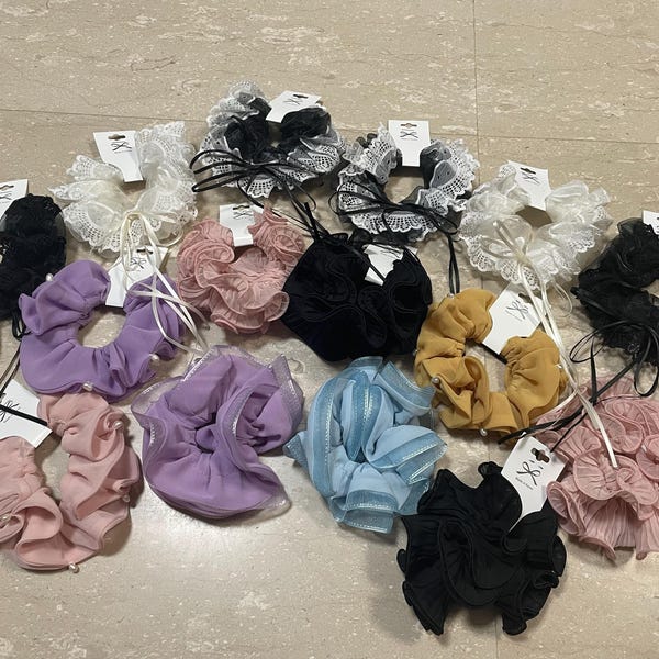 Floral Lace Drape Bow Translucent Mesh Bow Hair Accessory for Woman - Etsy