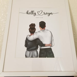 Personalised Couple Print Couples Gift Gift for Her - Etsy