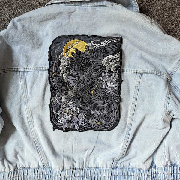 Phoenix Patch, Back Patch, Patches for Jackets, Mythical Bird, Fashion ...