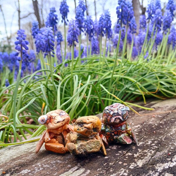 Rocklin, Handmade Rock Goblin Creature - Whimsical Stone Art. - Etsy