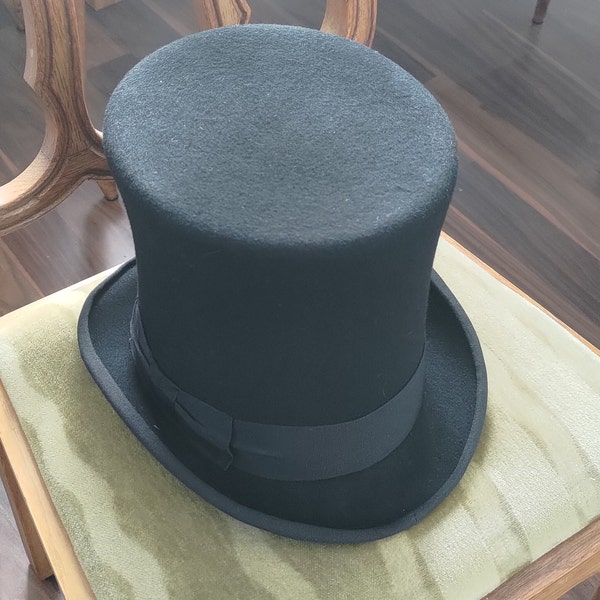 Victorian Style, Wool Felt Top Hat 20 Cm - Etsy