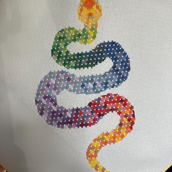 Temperature Chart - Cross-stitch PDF Pattern - Colorful Geometric ...