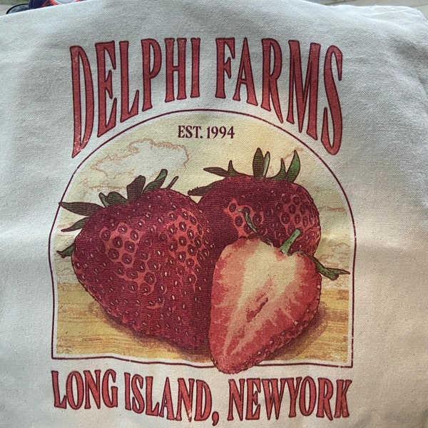 Delphi PJO Tote Bag, Delphi Strawberry Farms Tote Bag, Delphi ...
