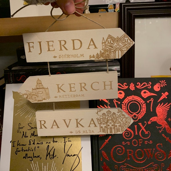 Six of Crows Wooden Signs, Handmade Wood Engraved, Inspired by the ...